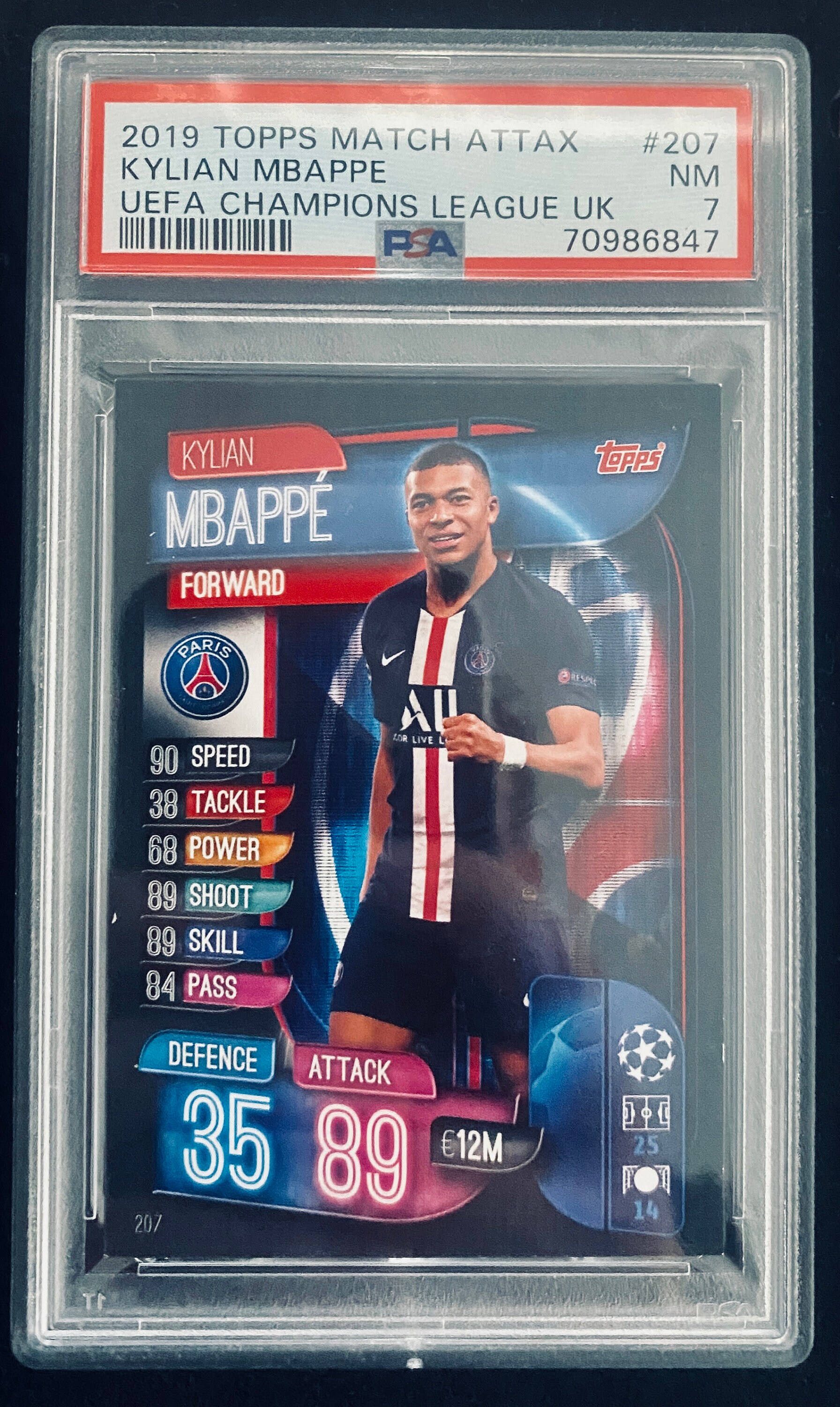 PSA 7 Graded Kylian Mbappe 2019 Match Attax Trading Card - Etsy