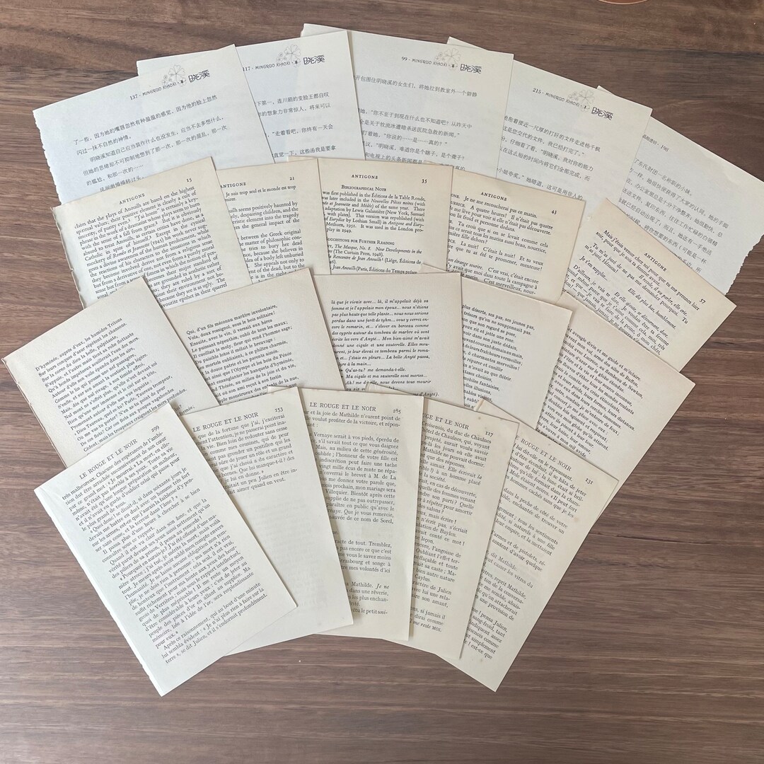 20 Old Paper Pack Yellow Paper Book Paper Perfect for - Etsy Australia