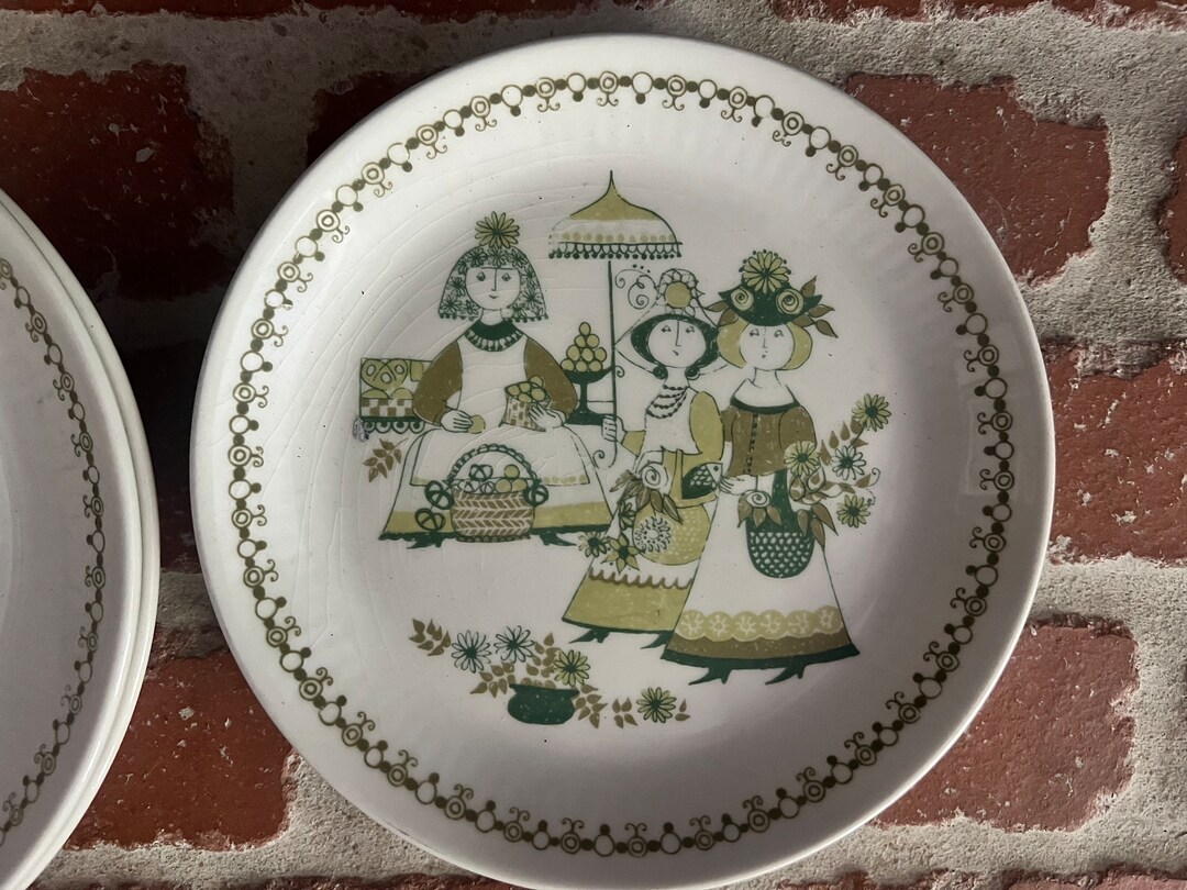 Lot of 4 Vintage Figgjo Flint Market Turi Design Norway 2 Dessert & 2 ...
