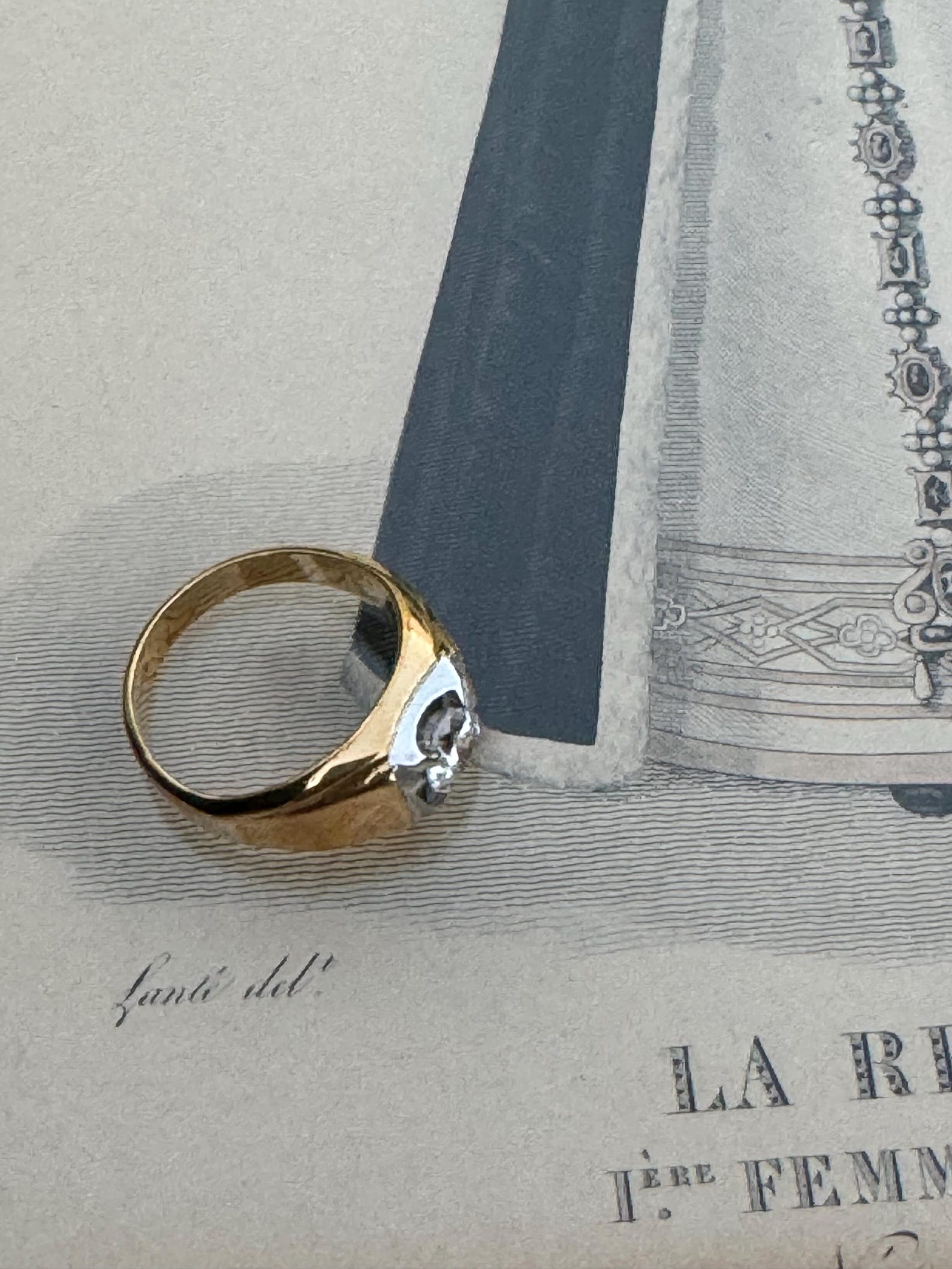 Vintage Men's LIND 14k HGE Ring Electro Gold Platead & Cubic Zirconia ...