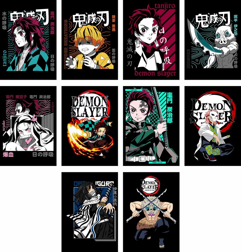 Demon Slayer Anime Prints | Tanjiro, Nezuko, Hashira (digital Download ...