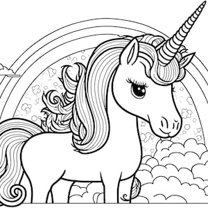 Magical Unicorn Coloring Pages - Printable PDF for Kids and Adults | 5 ...