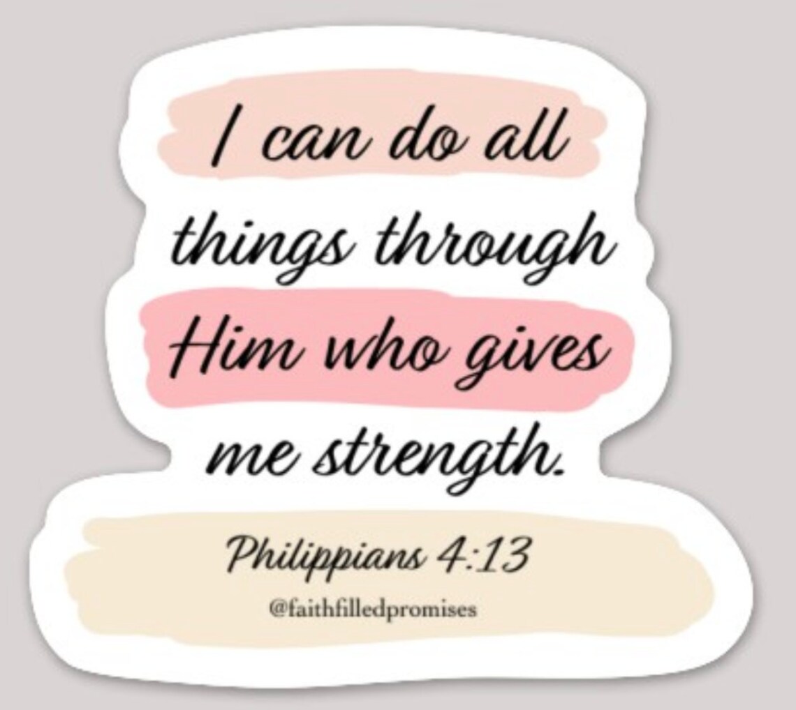 I Can Do All Things Sticker - Etsy
