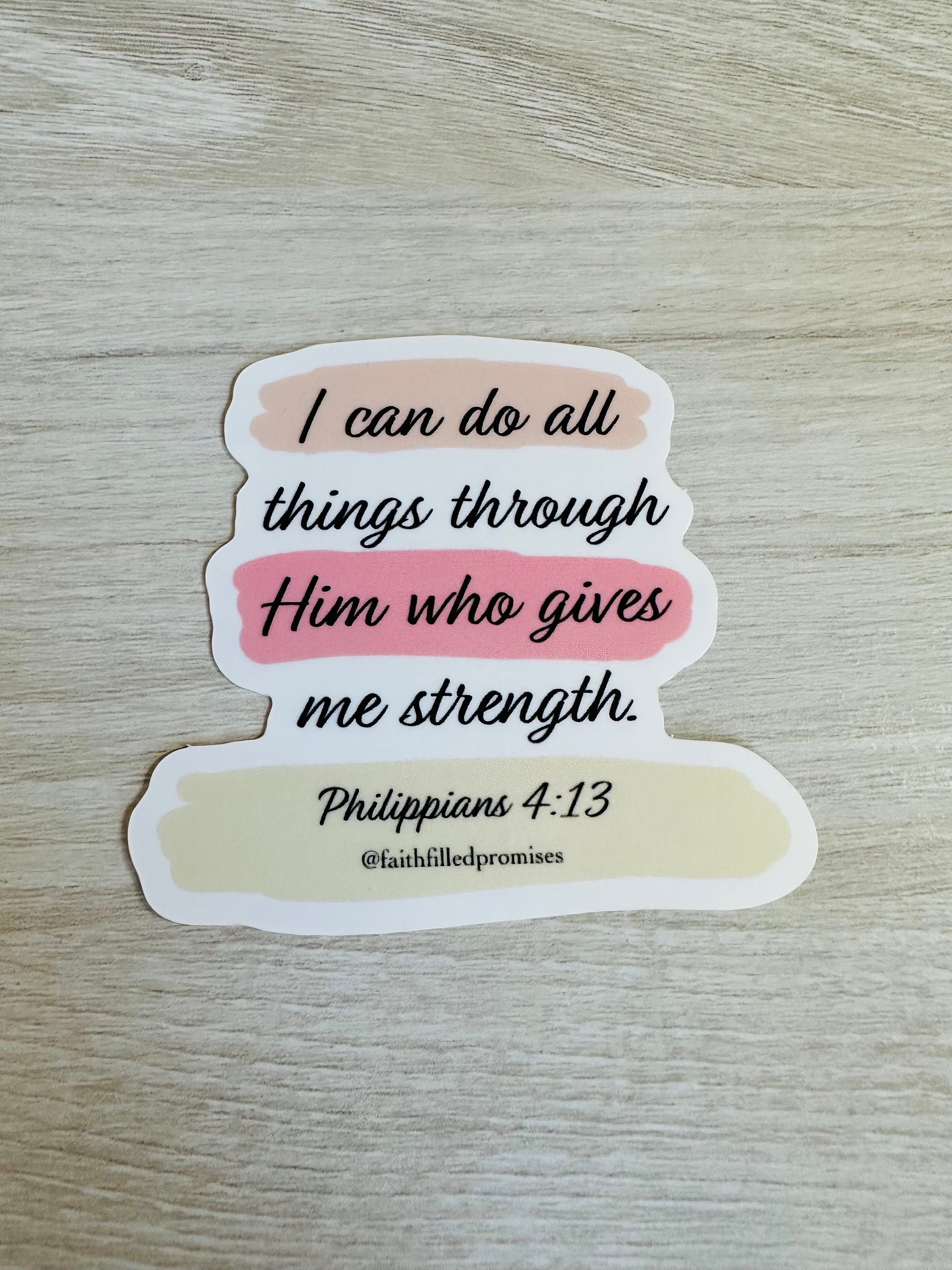 I Can Do All Things Sticker - Etsy