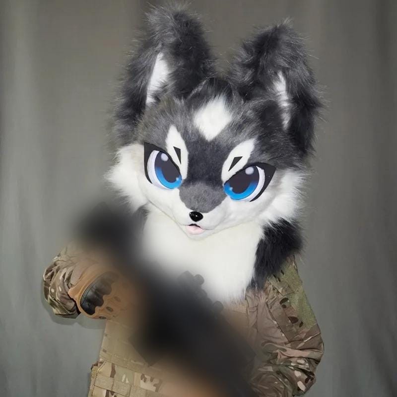 Pre-made Partial Wolf Fursuit Full Body Fursuit Feet Paws Handmade ...