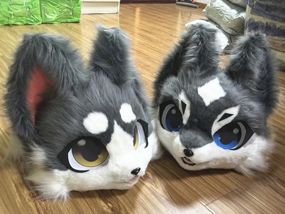 Pre-made Partial Wolf Fursuit Full Body Fursuit Feet Paws Handmade ...