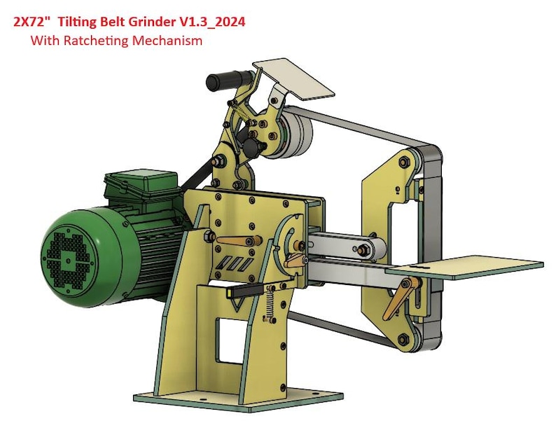 2x72 Tilting Belt Grinder Plans (metric) With Ratcheting Mechanism - Etsy