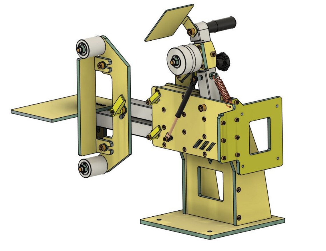 No-weld 2x72 Tilting Belt Grinder Plans (metric) – for Horizontal Foot ...