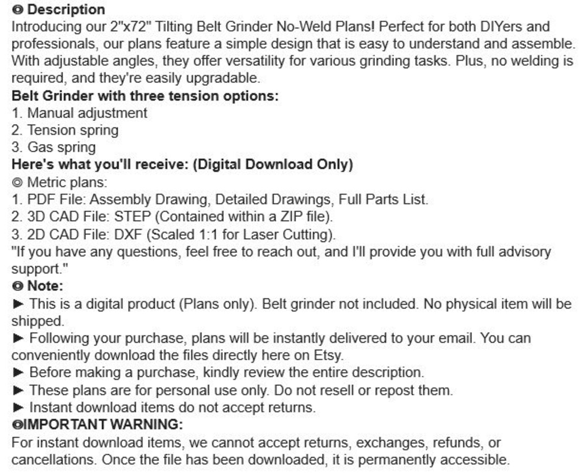 No-weld 2x72 Tilting Belt Grinder Plans (metric) – for Horizontal Foot ...