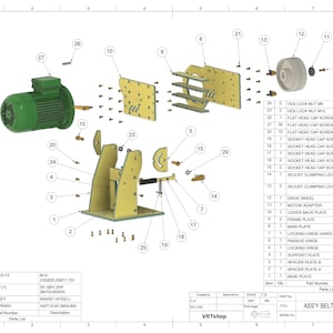 2x72 Tilting Belt Grinder Plans (metric) With Ratcheting Mechanism - Etsy