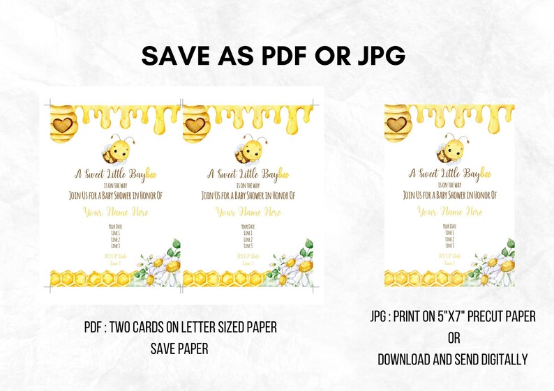 Little Baybee Bee Baby Shower Invitation - Etsy