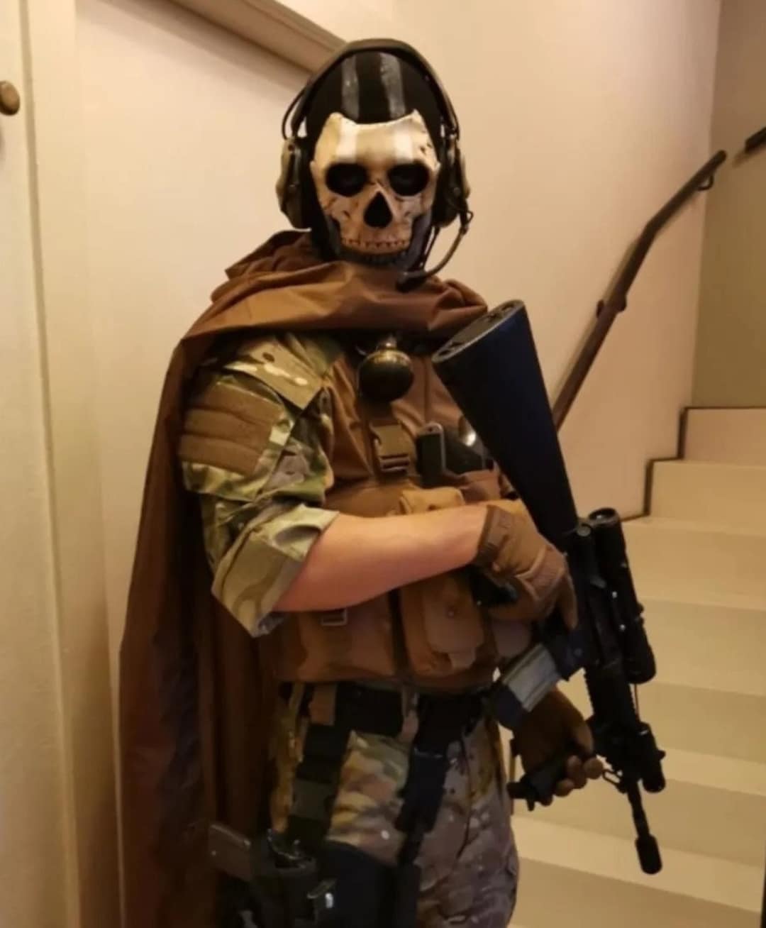 Ghost Mask Call Of Duty Modern Warfare Cosplay Merch Etsy