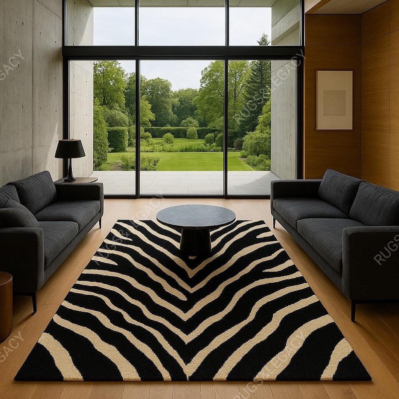 Zebra Rug - Etsy