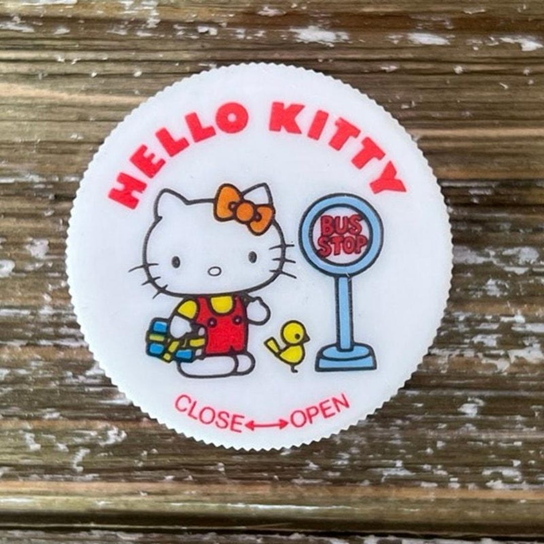 Vintage HELLO KITTY Pencil Sharpener Sanrio Mini Bus Stop Plastic Made ...