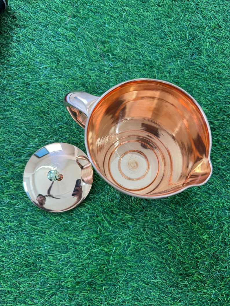 Jarra de cobre puro 2000 ml 2 L 16 oz Tamba Jug, Urn, Jarra Holistic ...