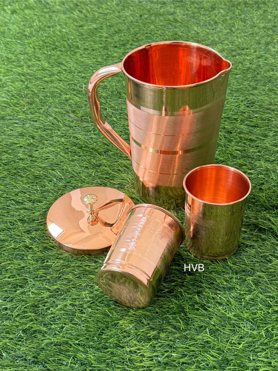 Jarra de cobre puro 2000 ml 2 L 16 oz Tamba Jug, Urn, Jarra Holistic ...