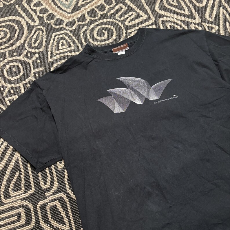 Vintage Sydney Opera House Black Tee Shirt Sz XL Boxy Fit - Etsy
