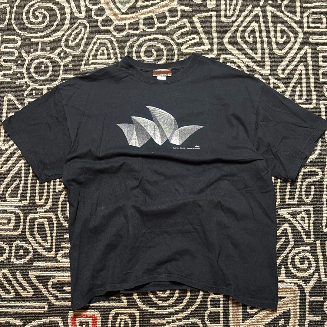 Vintage Sydney Opera House Black Tee Shirt Sz XL Boxy Fit - Etsy