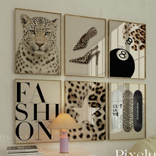 Leopard Wall Art Girls - Etsy UK