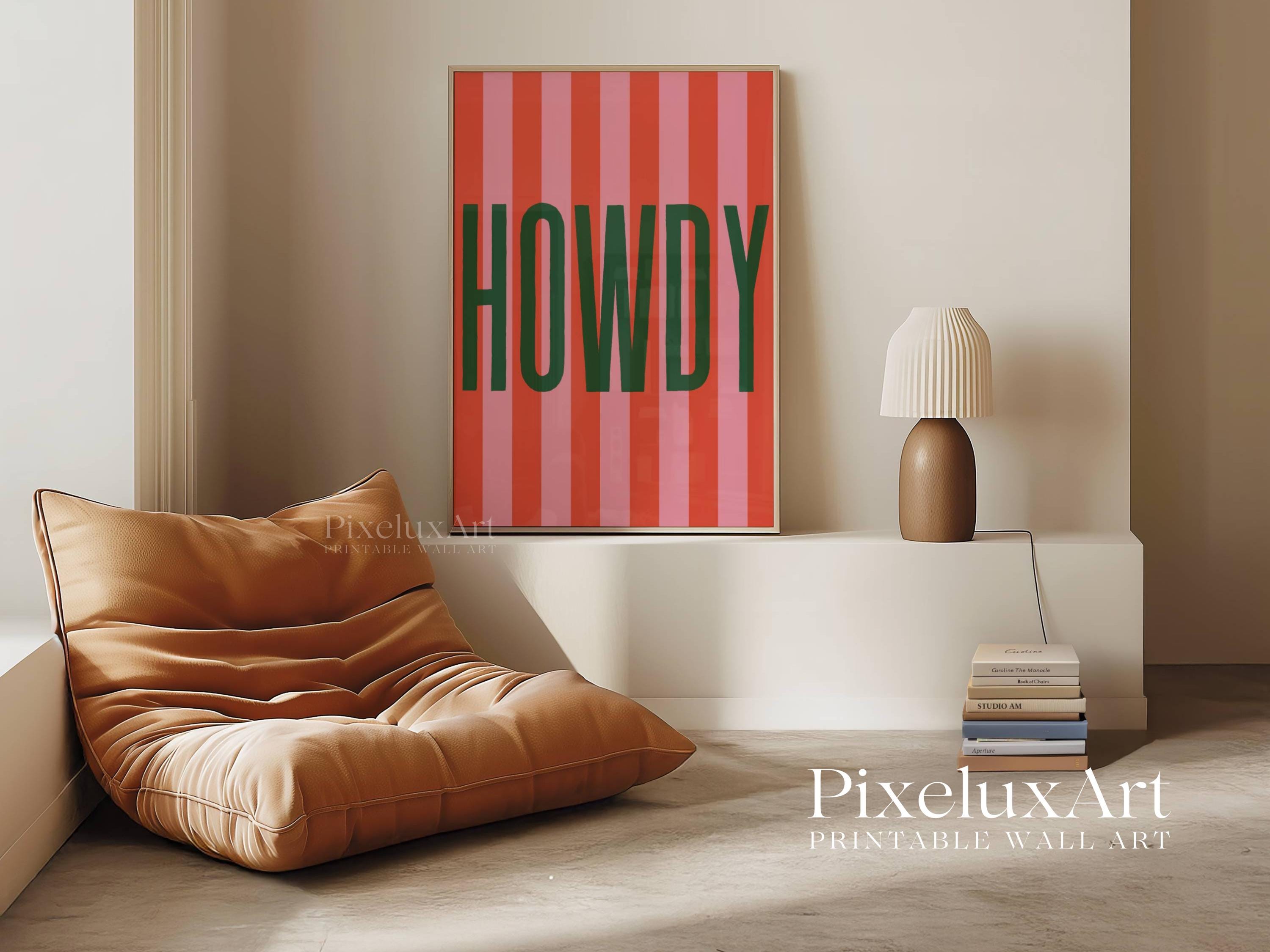 Howdy Poster, Howdy Decorations, Howdy Print, Howdy Wall Art Prints ...