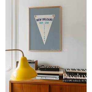 Custom City Pennant Flag, Vintage Pennant Custom Wall Art, Personalized ...