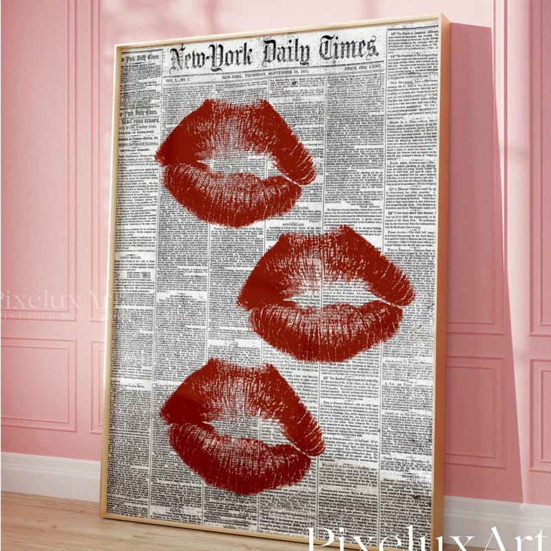 Lips Poster - Etsy