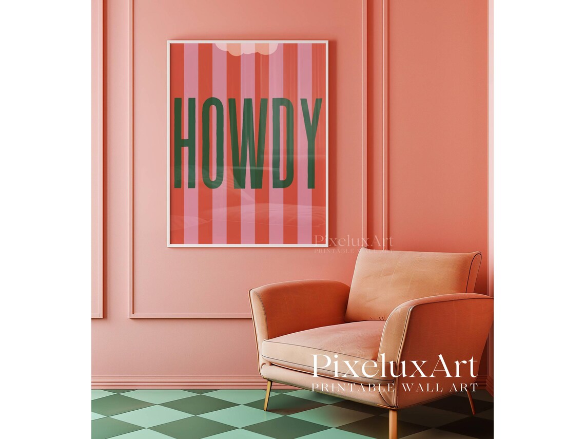 Howdy Poster, Howdy Decorations, Howdy Print, Howdy Wall Art Prints ...