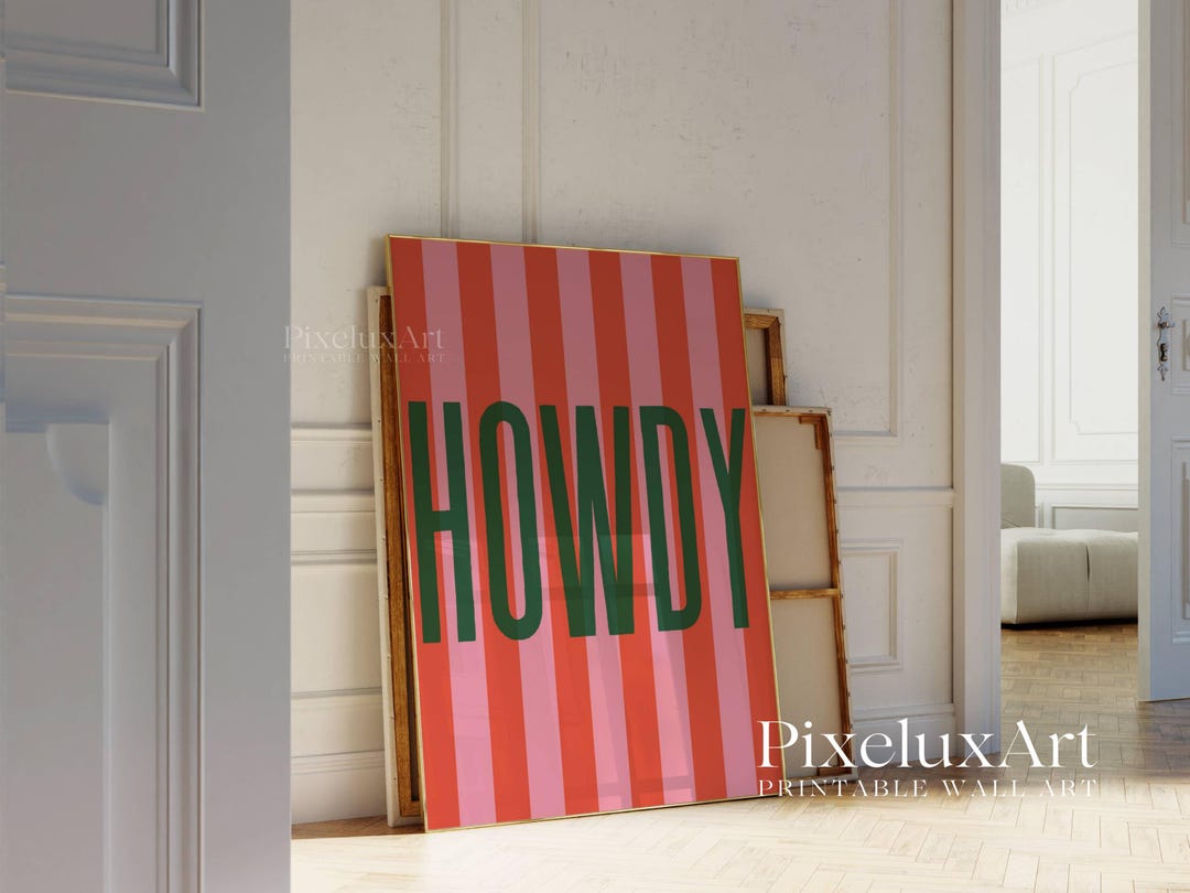 Howdy Poster, Howdy Decorations, Howdy Print, Howdy Wall Art Prints ...