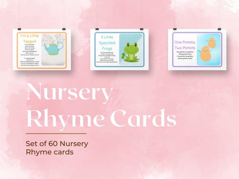 Classroom Printable Nursery Rhyme Cards - Etsy Australia