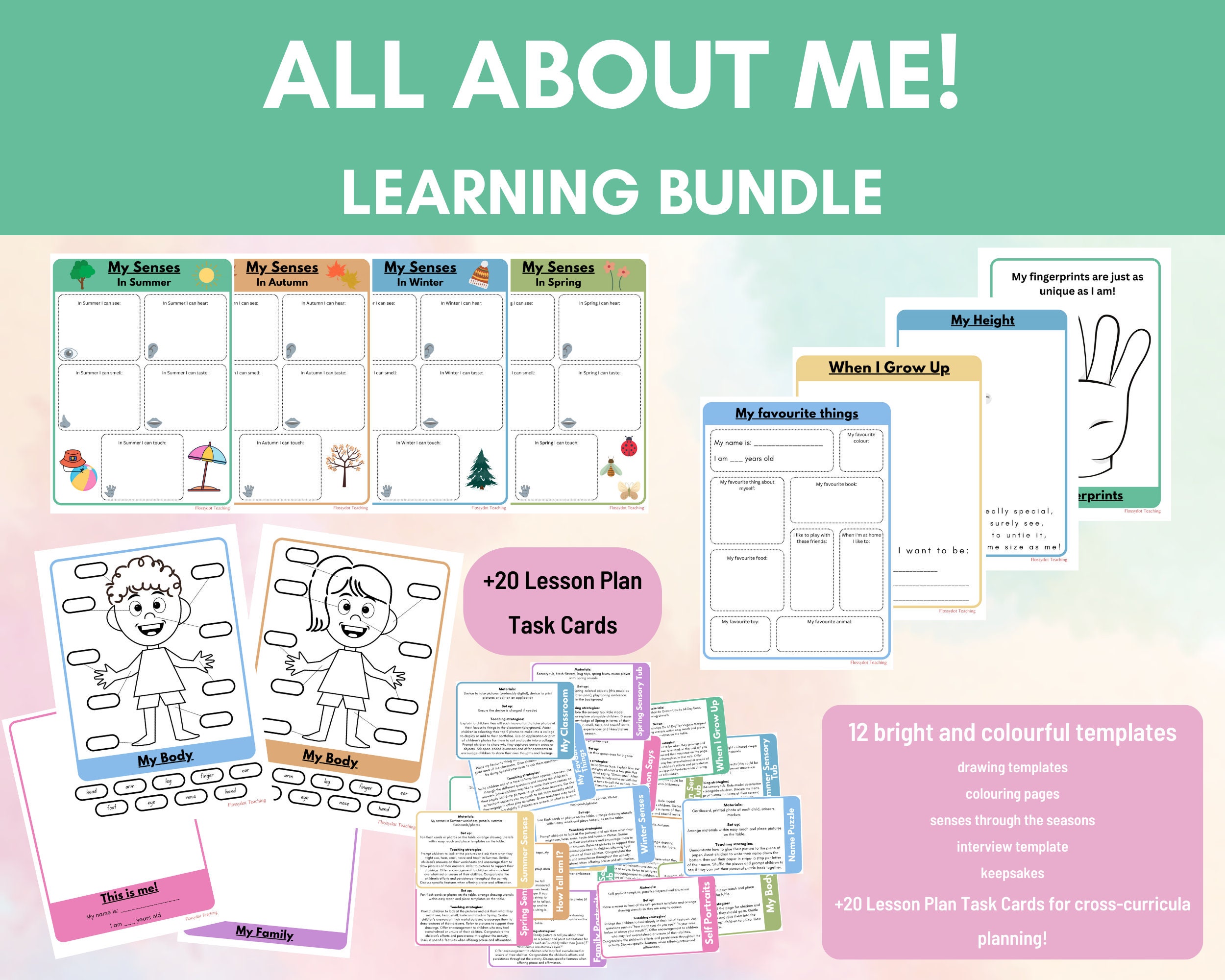 Preschool Printable All About Me Lesson Bundle - Etsy