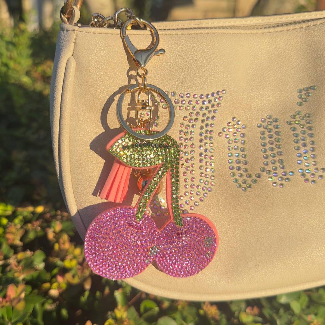 Cherry Bag Charm, Cherry Hangbag Accessory, Cherry Charm, Cherry ...