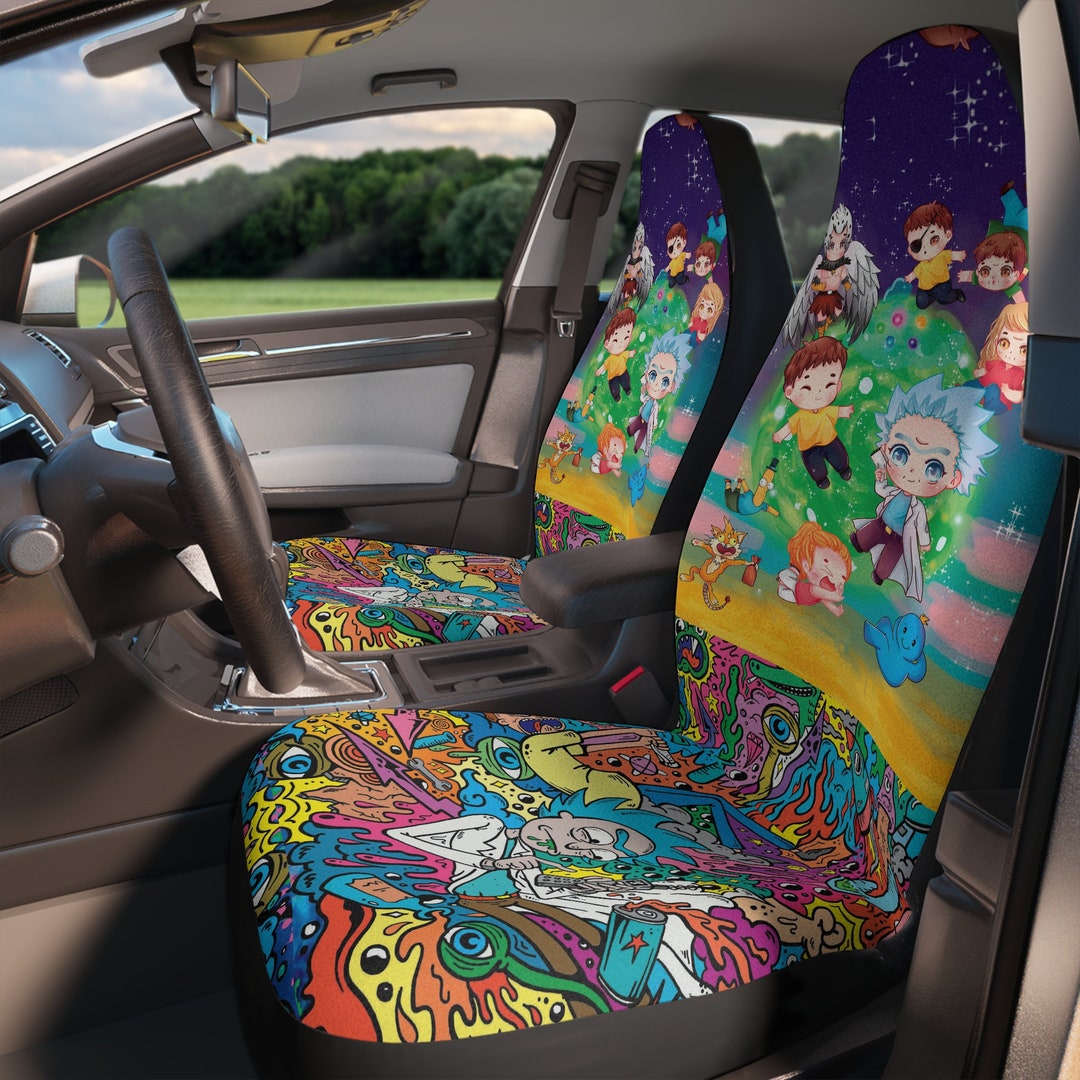 Rick and Morty Seat Covers Crazy Mash up Crazy Cool Unique Design - Etsy