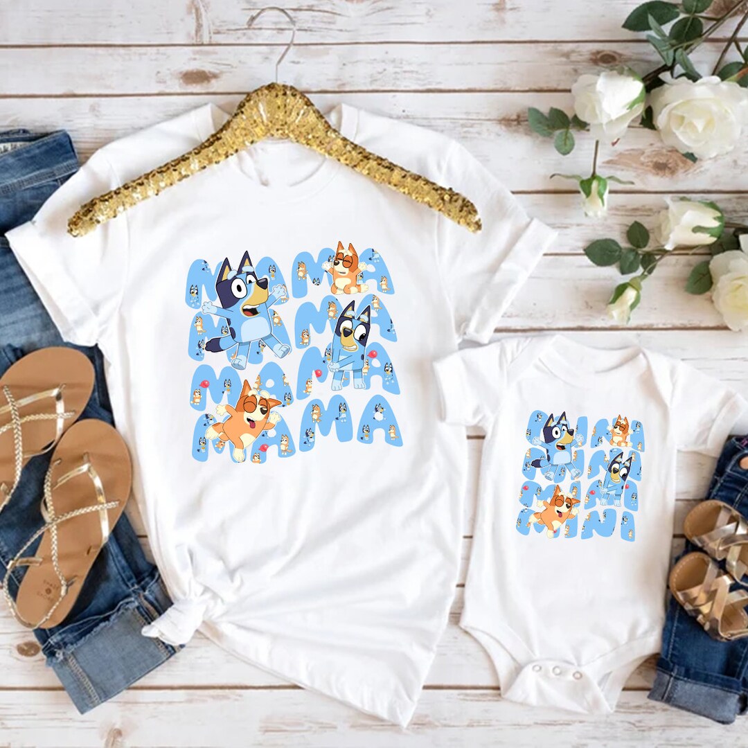 Bluey Mama Tee Mimi Bluey Shirt bluey Familien Shirt Bingo - Etsy.de