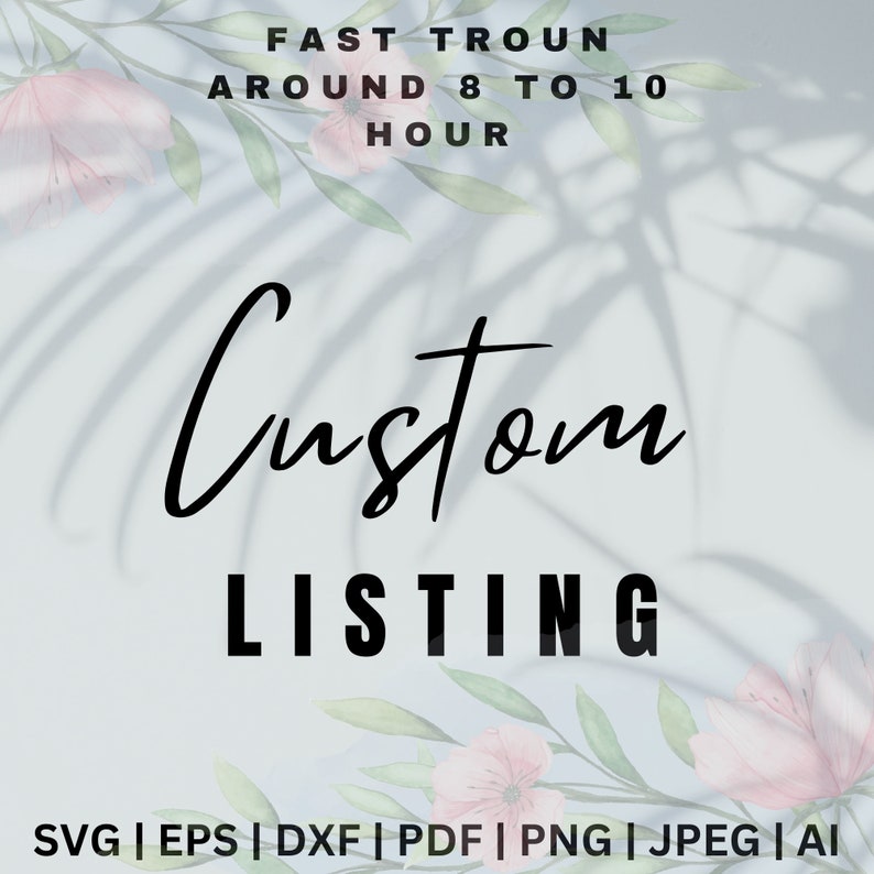 Custom SVG, Custom Listing Svg, Personalized SVG, Custom Design Svg ...