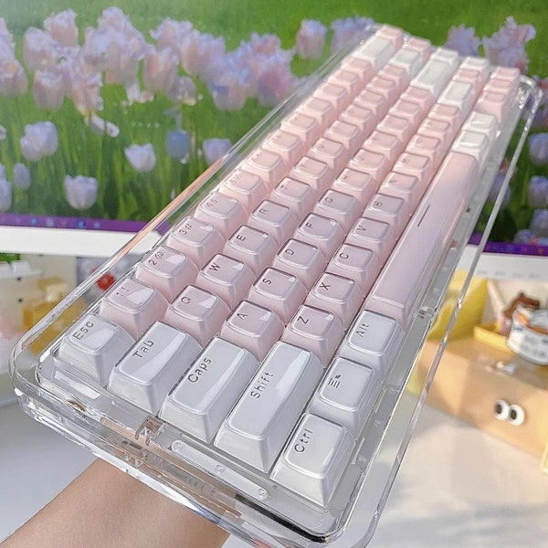 Pink Ice Crystal Keycaps - Etsy