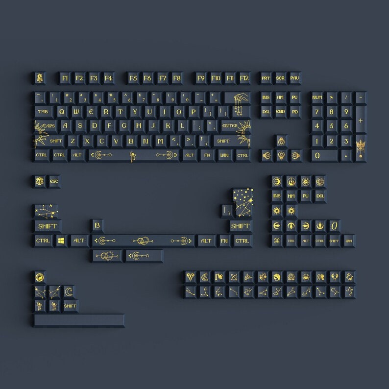 142PCS Constellation Themed Keyhat Setpbt Keycap Cherry - Etsy