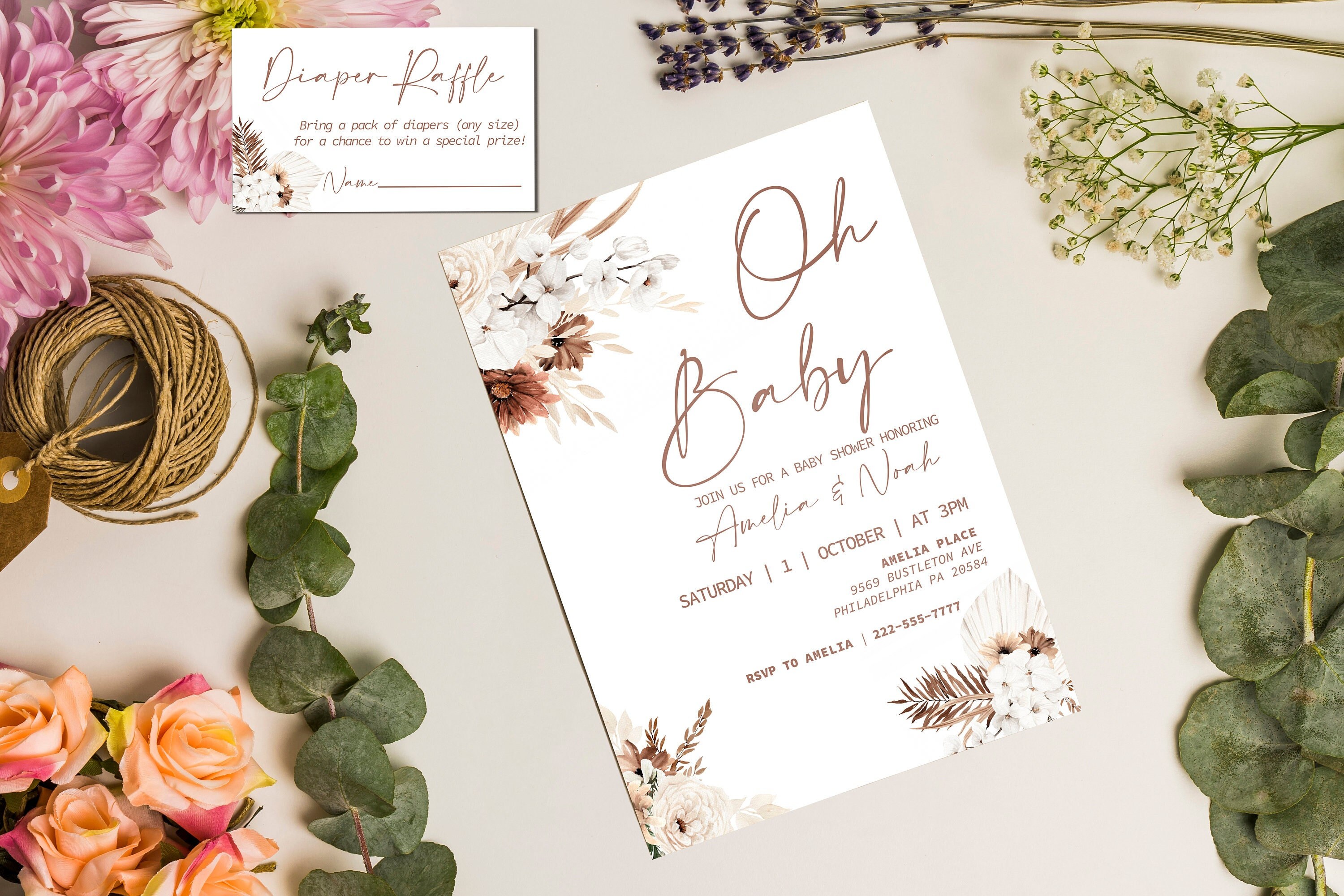 Oh Baby Shower Invitation Baby Shower Invite Printable Baby - Etsy