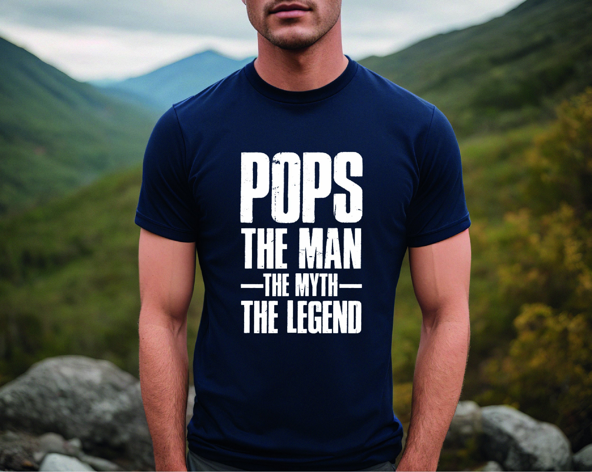 Pops Shirt Pops the Man the Myth the Legend Tshirt for Men - Etsy