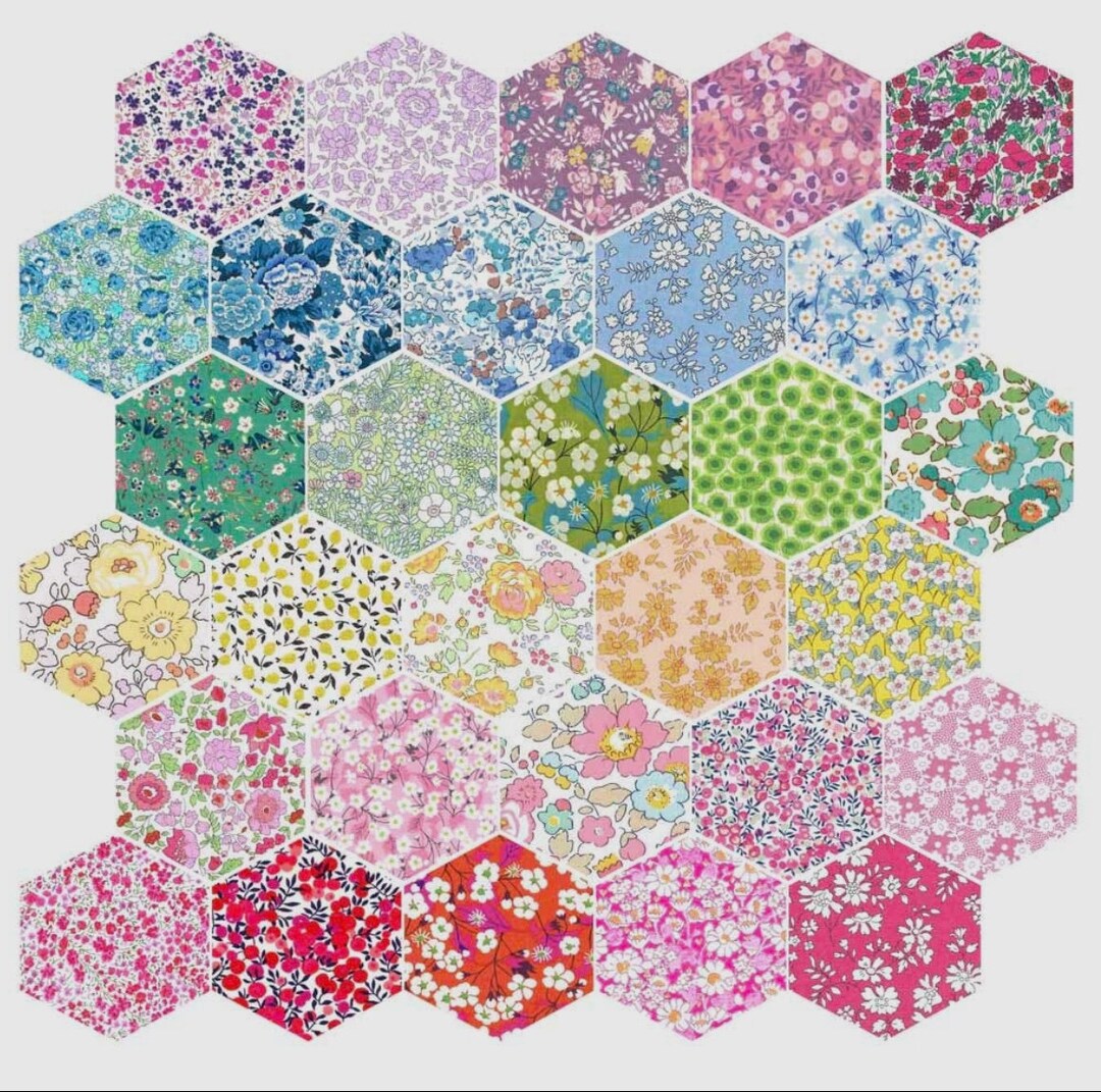 Liberty Pre- Cut Hexagons - Etsy