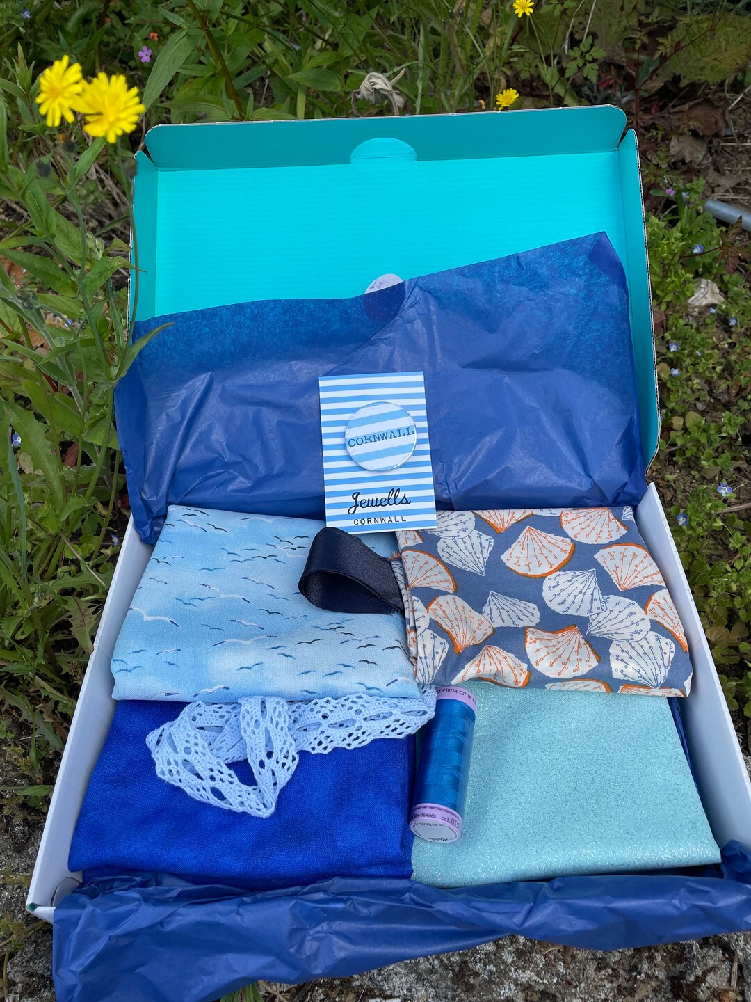 Sea Inspired Slow Stitch Box - Etsy UK