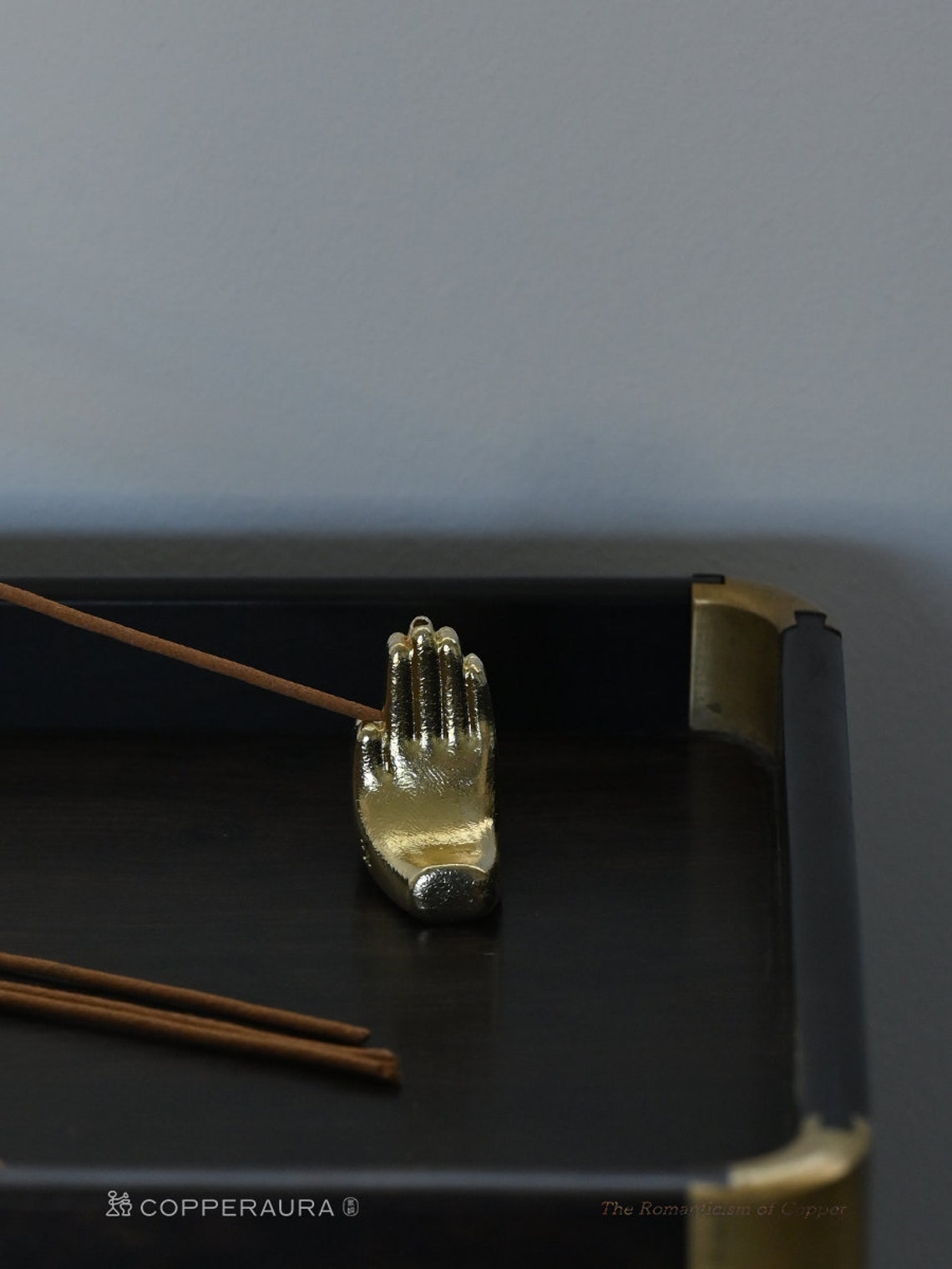 Namaste Brass Incense Holder by COPPERAURA - Etsy