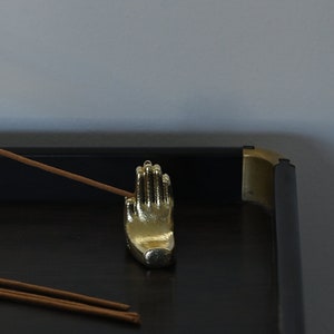 Namaste Brass Incense Holder by COPPERAURA - Etsy