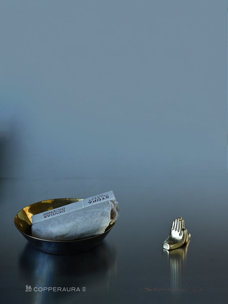 Namaste Brass Incense Holder by COPPERAURA - Etsy