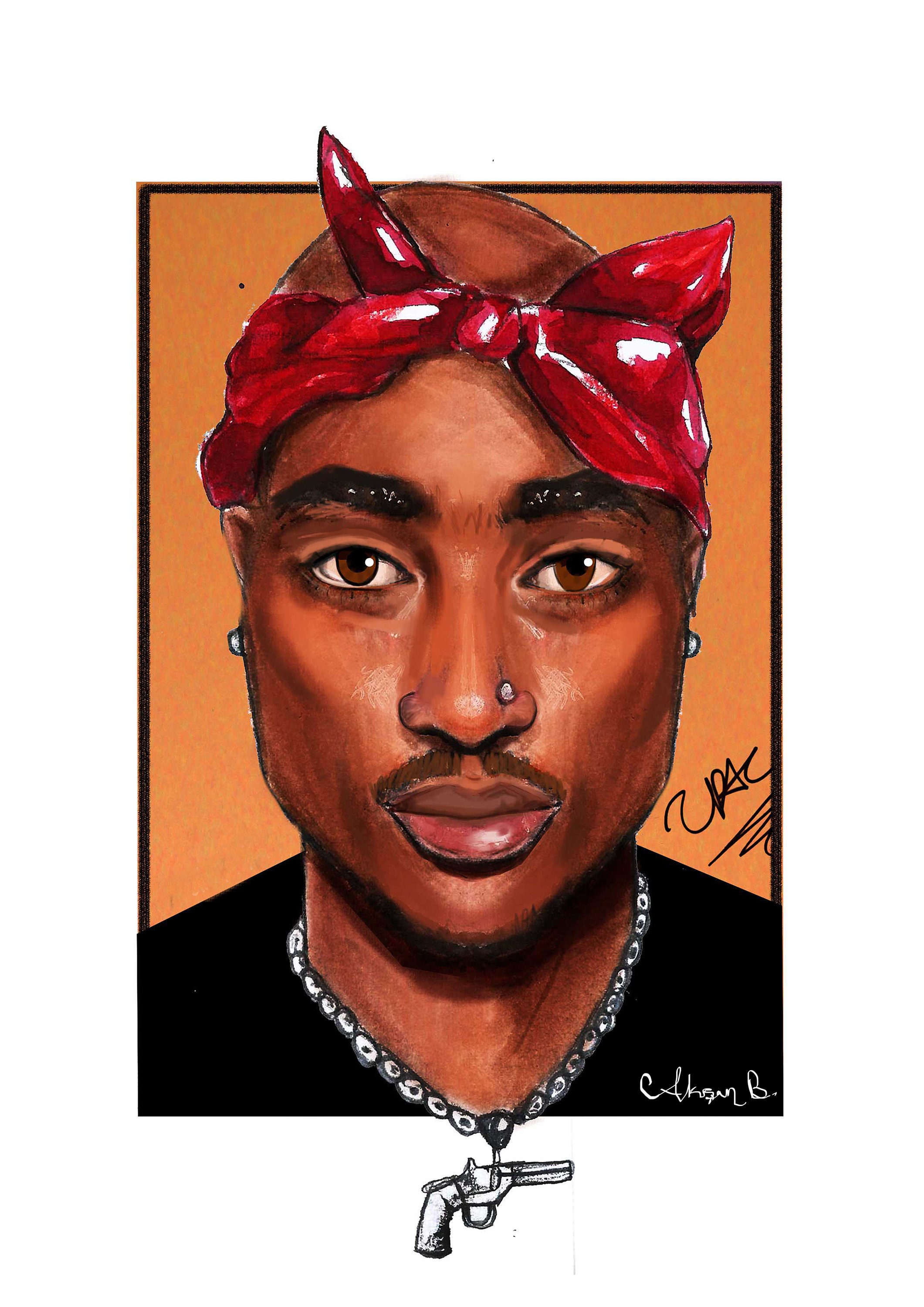 Tupac İllustration, 2pac - Etsy