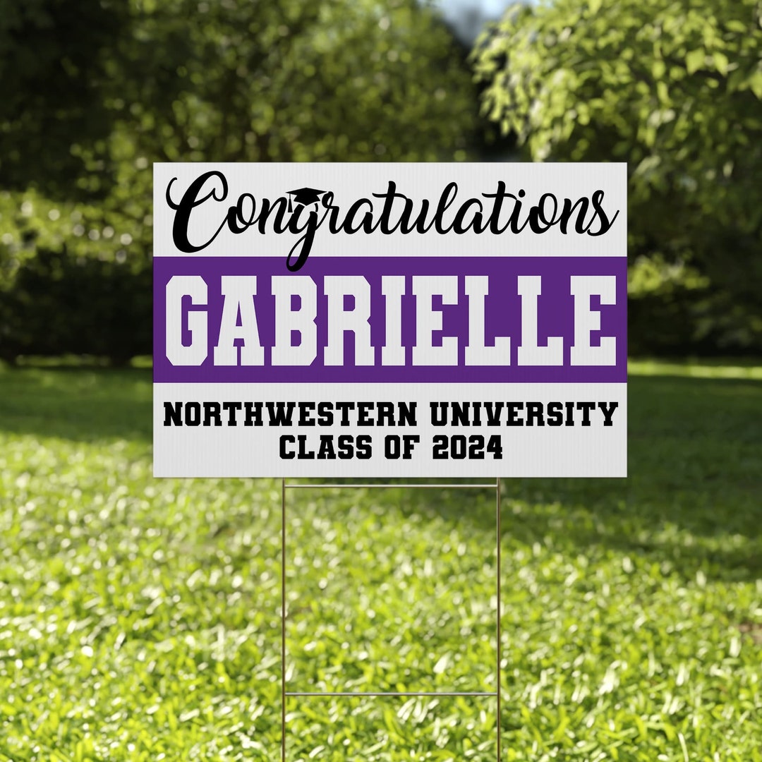 Custom Graduation Yard Sign, 2024 Personalized Grad Lawn Sign and Yard ...