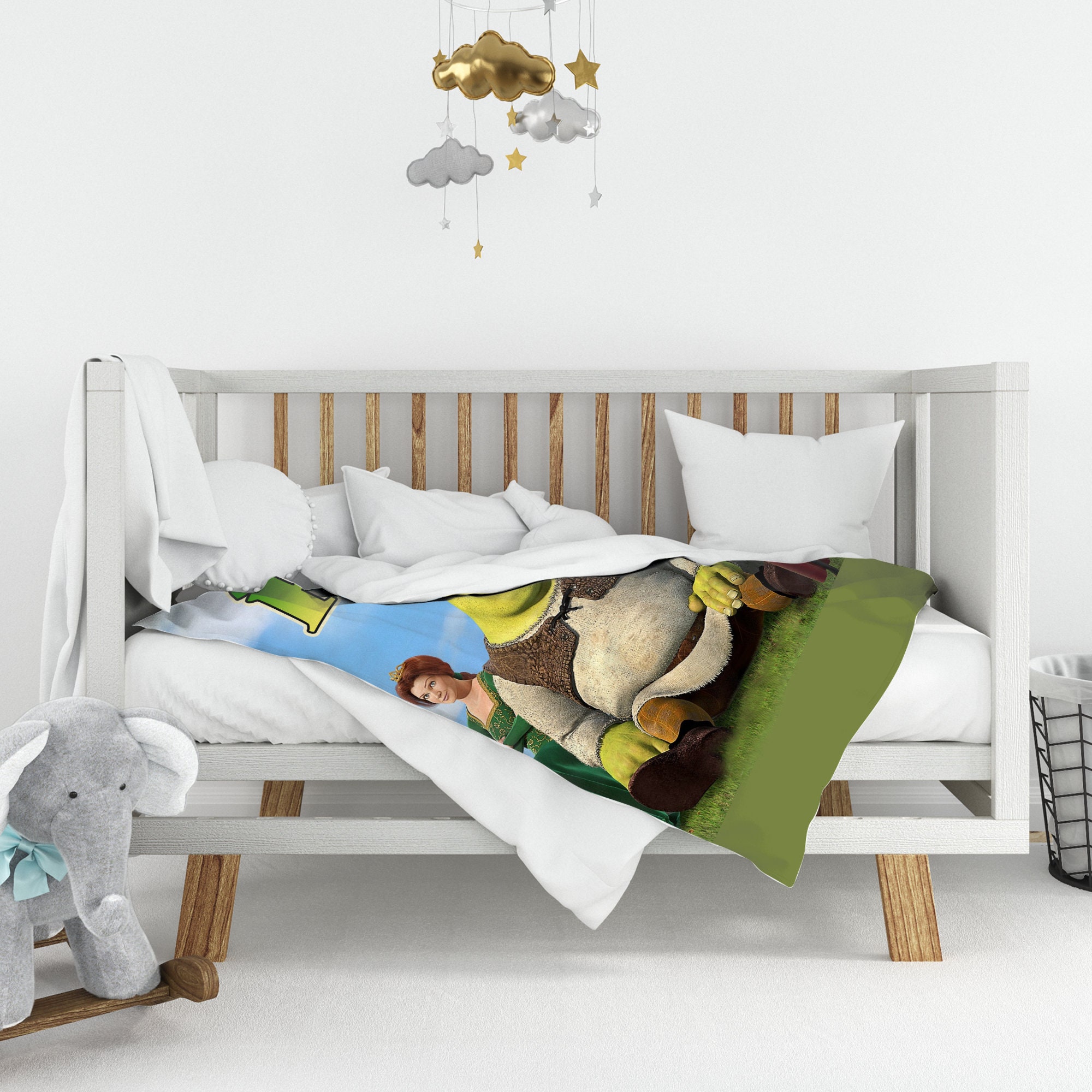 Personalized Shrek Characters Quilt Blanket, Gift For Shrek Film Fans ...