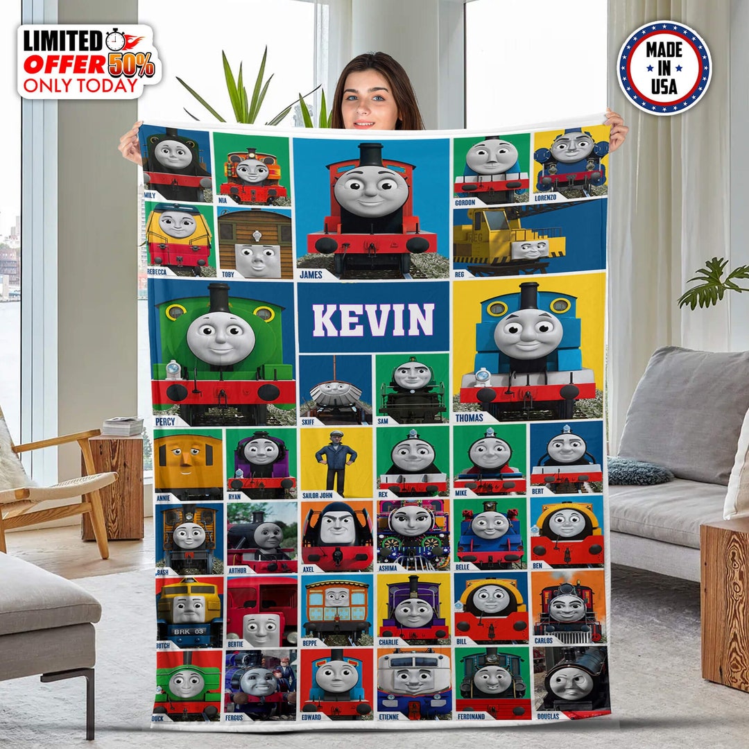 Thomas and Friends Blanket, Personalized Thomas and Friend Velvet ...