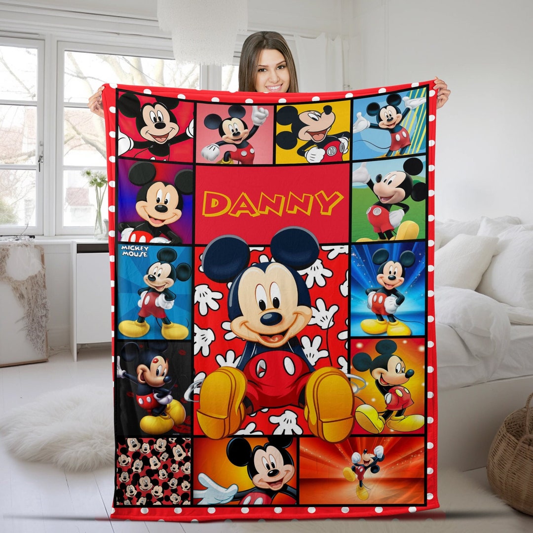Personalized Mickey Mouse Blanket Mickey Mouse Blanket Mickey Mouse ...