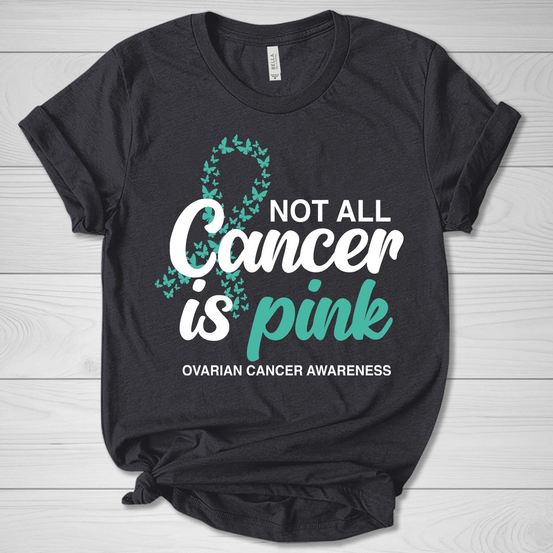 Ovarian Cancer Warrior Vneck Shirt, Awareness Graphic Tees, Ovarian ...