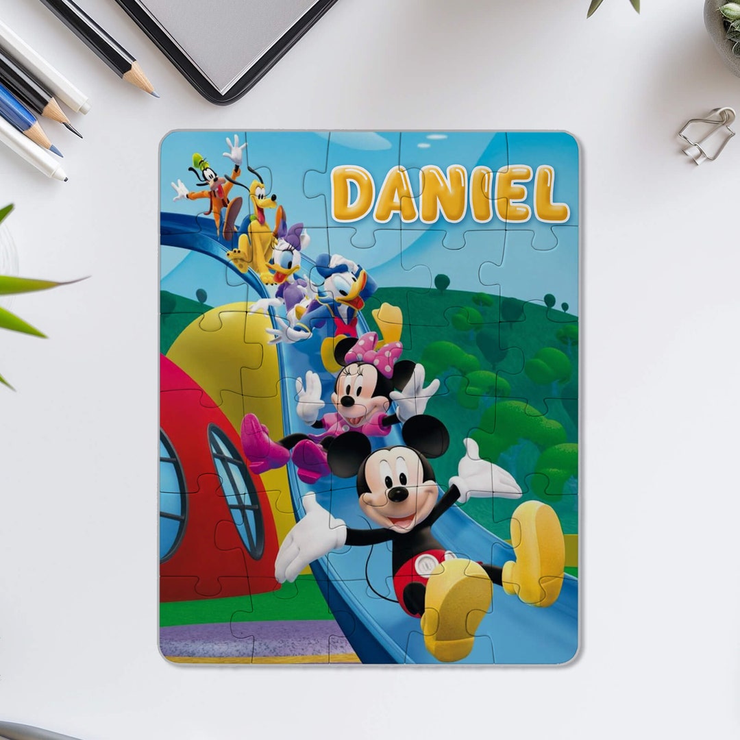 Mickey Mouse Jigsaw Puzzle With Name, Mickey Clubhouse Birthday Puzzle Birthday Gifts D1FG53 - Etsy